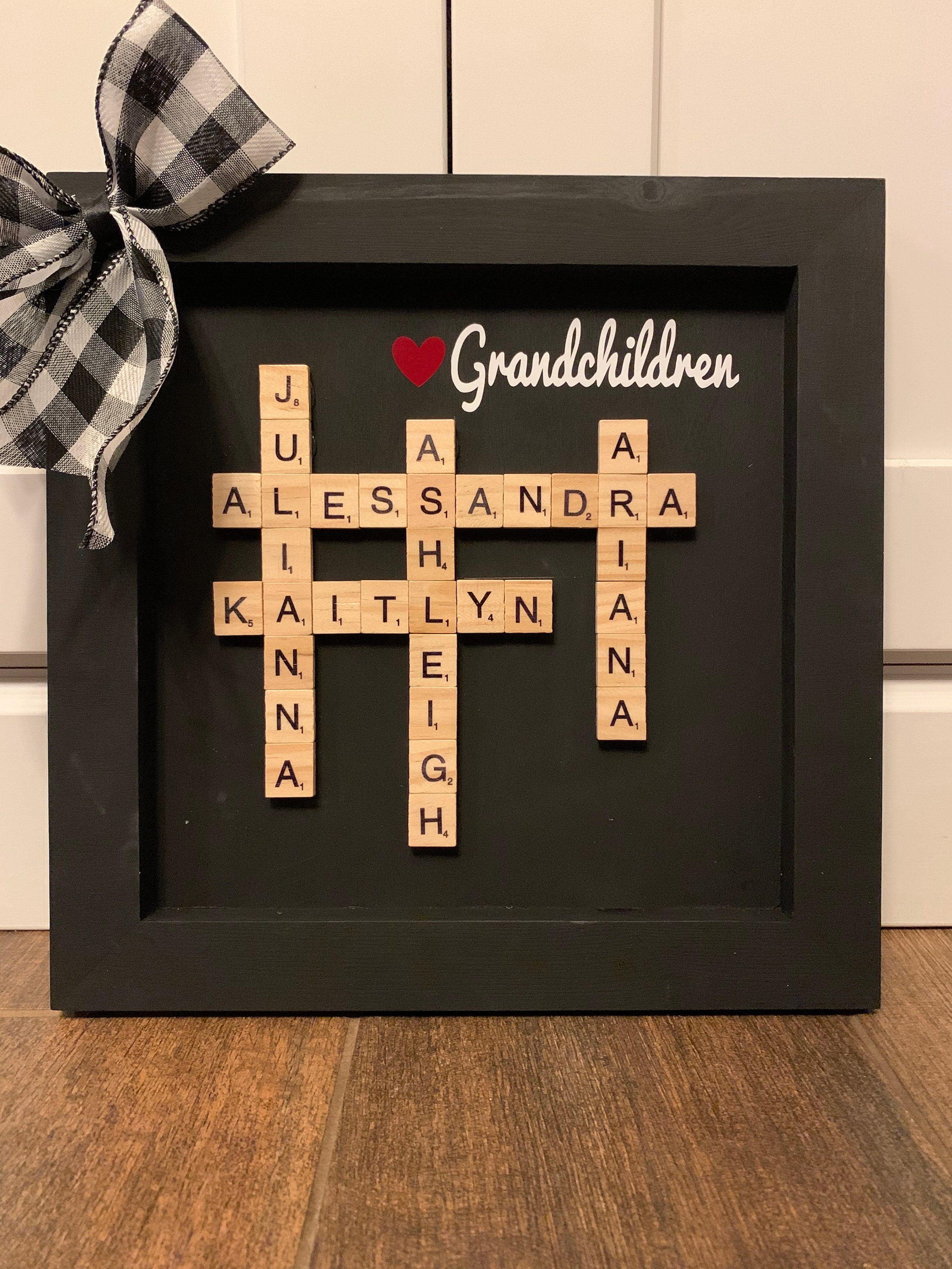 Framed Family Scrabble Art - Etsy