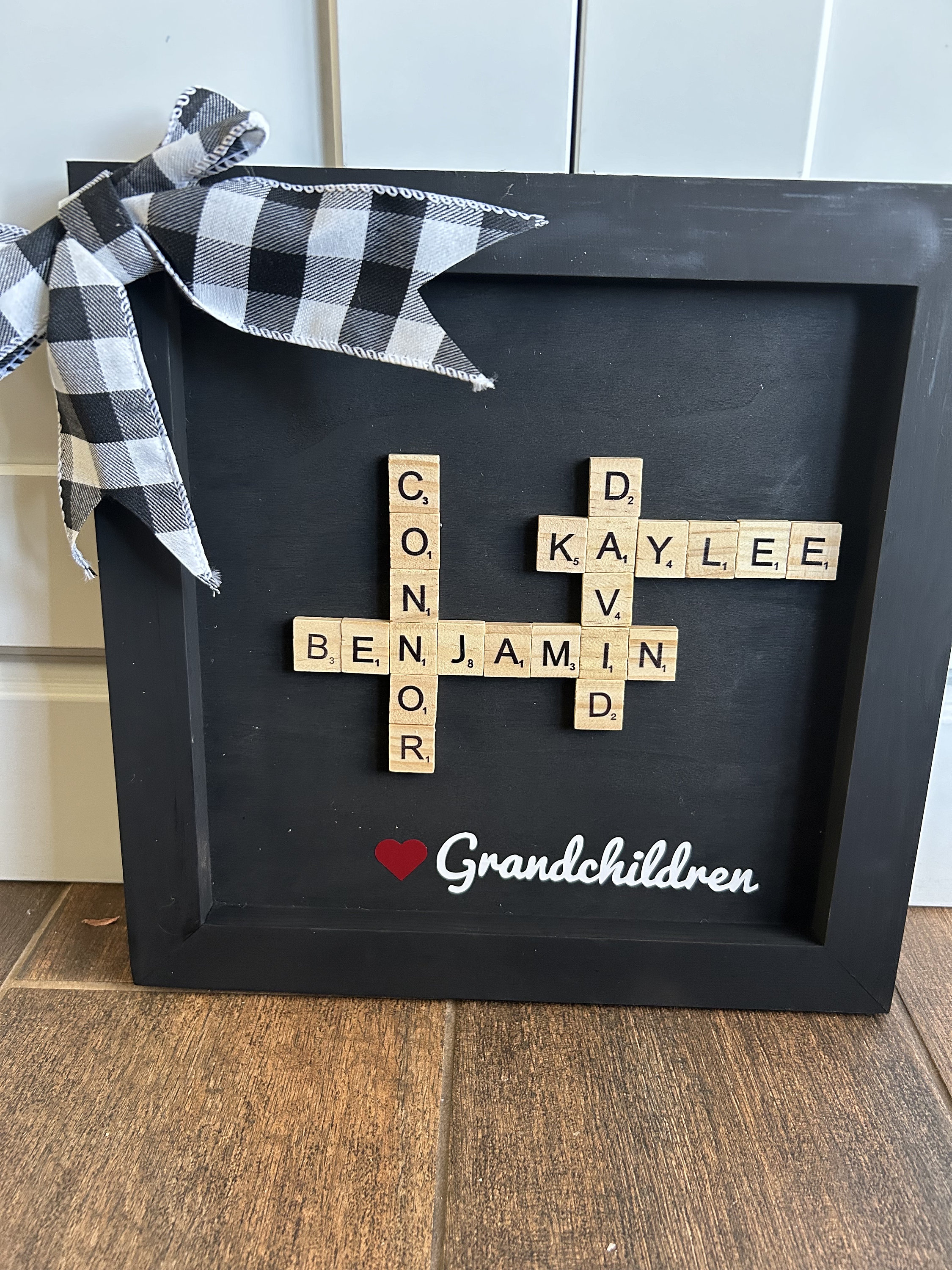 Framed Family Scrabble Art - Etsy