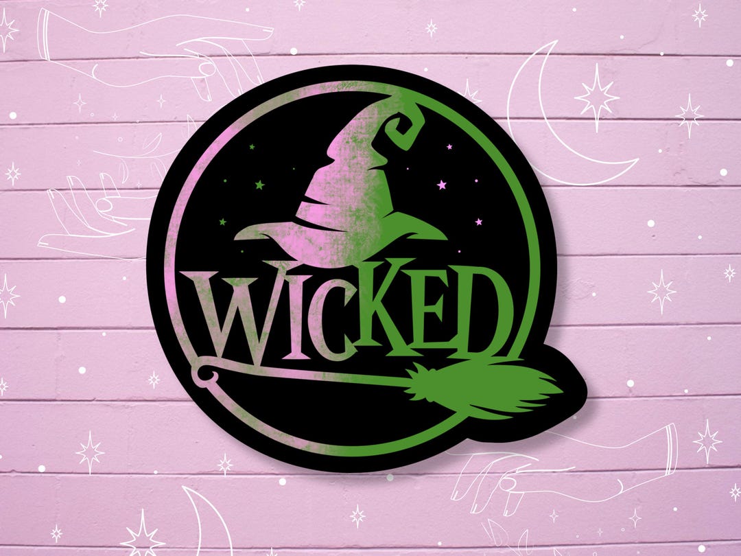 Wicked Musical Inspired Sticker: Witch Hat & Broom - Etsy