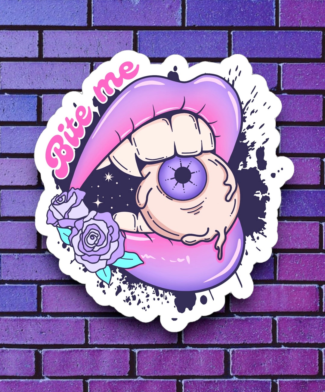 Bite Me Waterproof Vinyl Sticker Decal Rude Sticker - Etsy