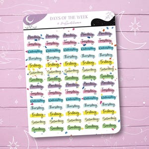 Weekly Planner Sticker Sheet, Perpetual Calendar Stickers, Organization ...