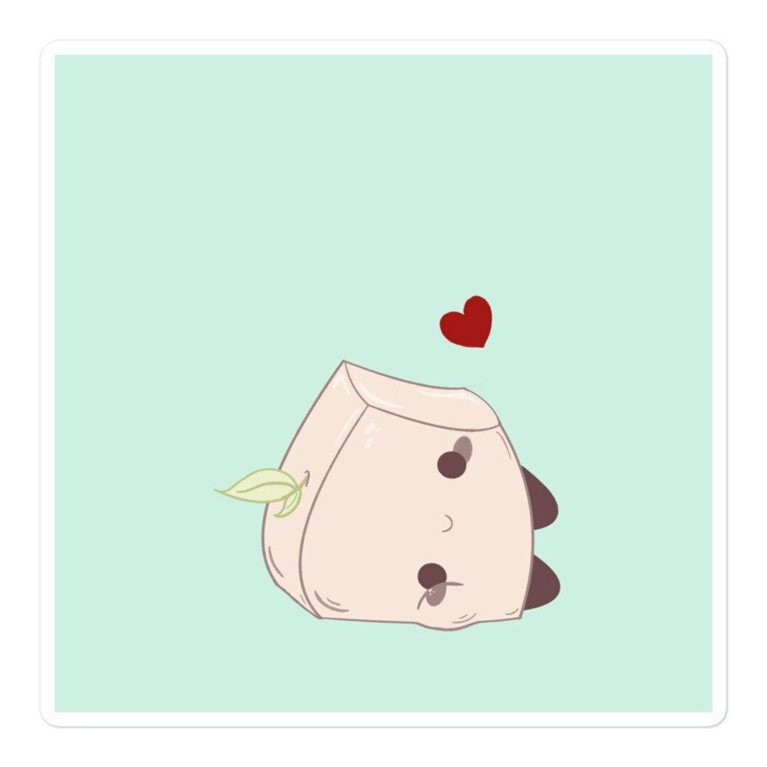 Tofu Sticker - Digital Illustration - Etsy