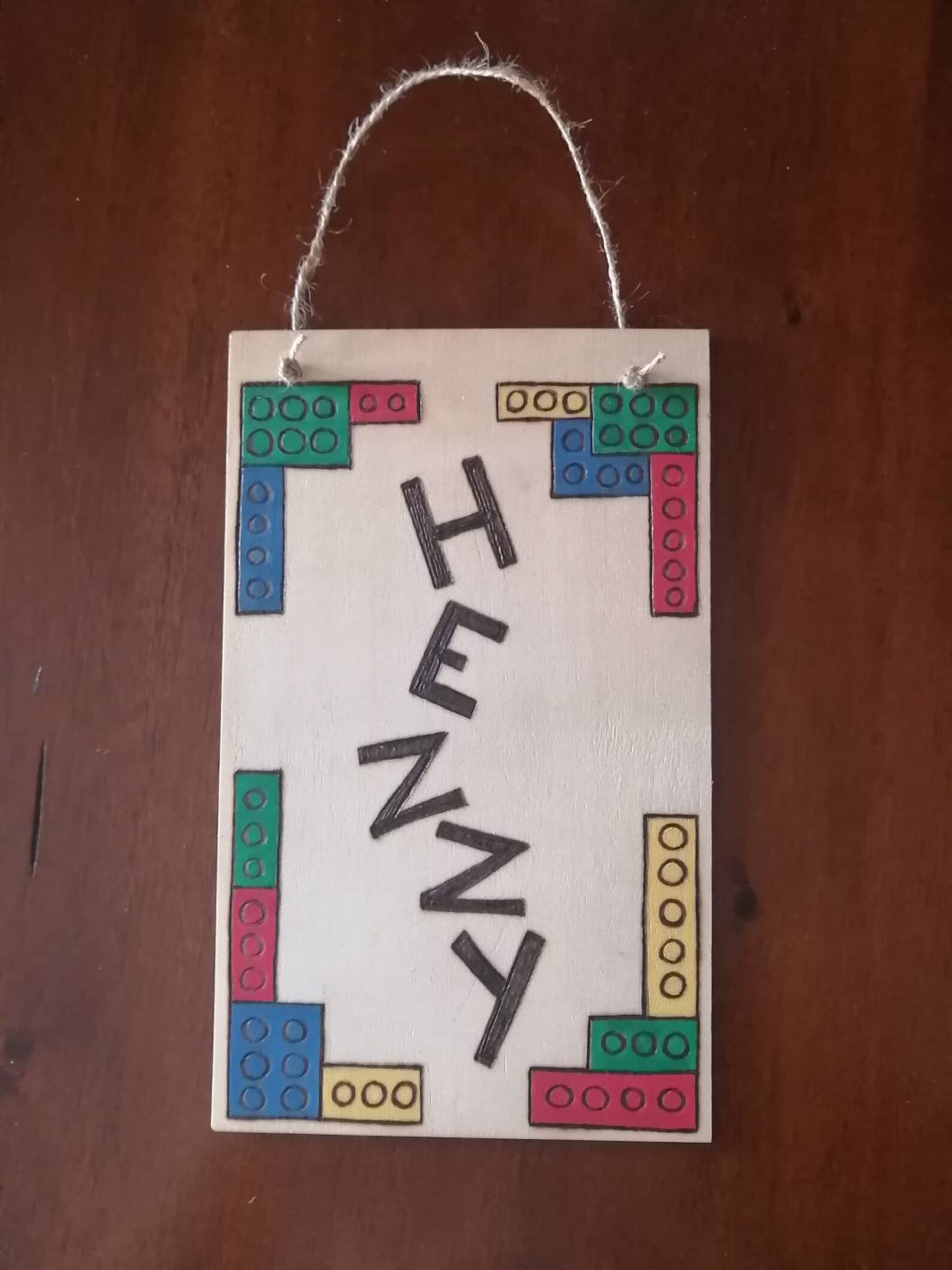 Custom Children's Room Sign Lego Theme Painted Wood | Etsy