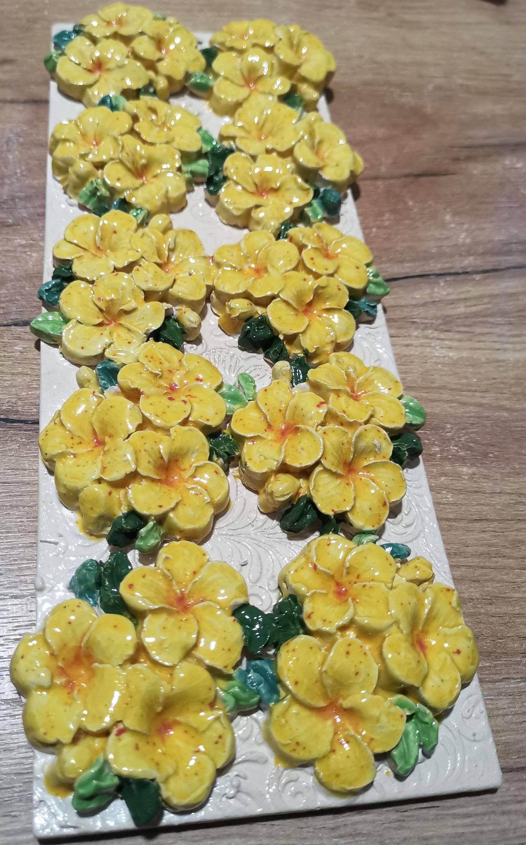 Ceramics Flowers Plate Handmade. - Etsy