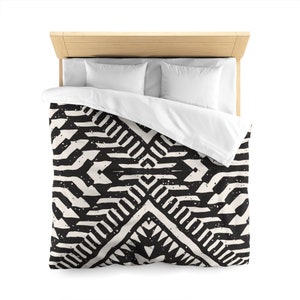 Black and White Tribal Pattern Aztec Bedding Southwestern Duvet Cover ...