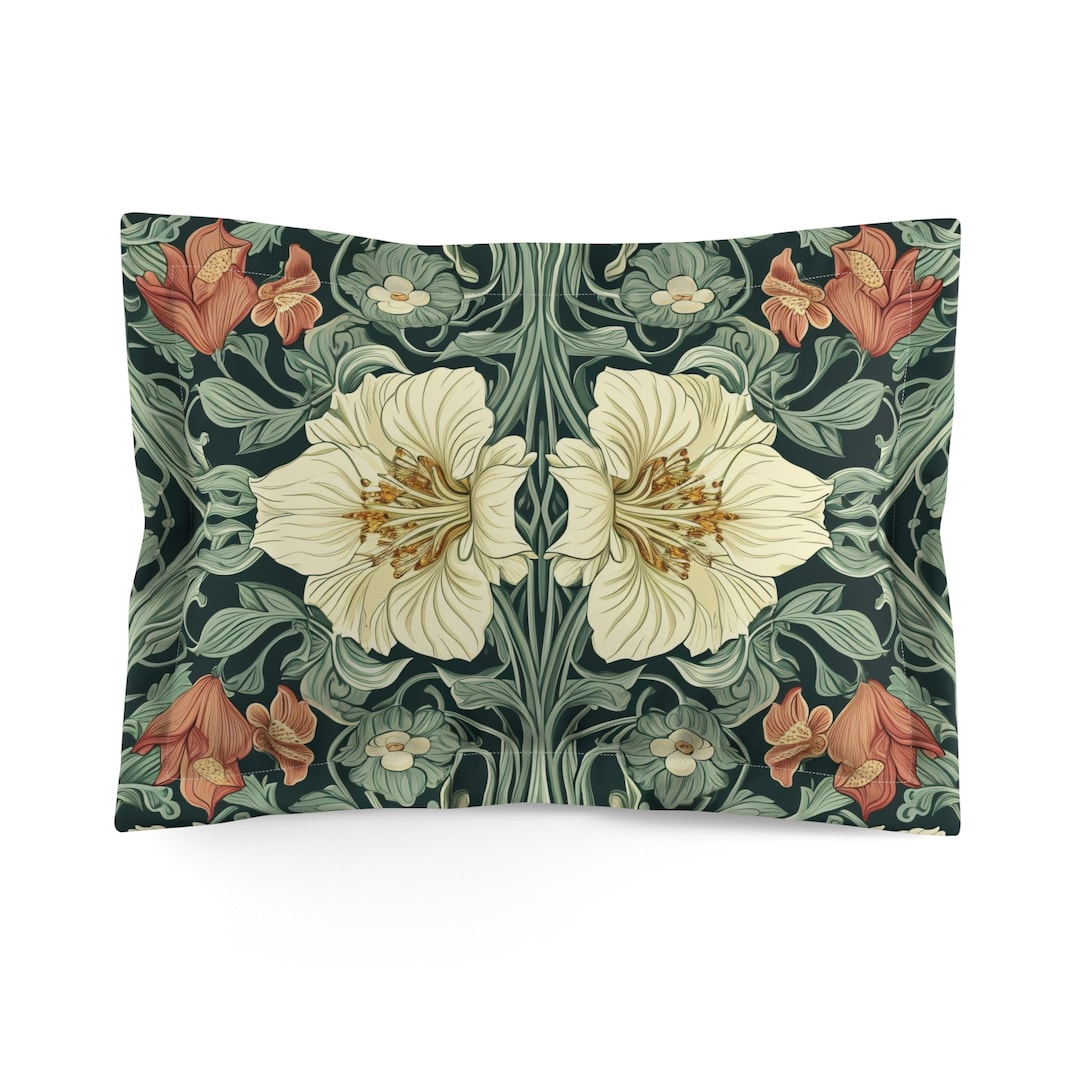 Pimpernel by William Morris Arts and Crafts Pattern Pillow Sham - Etsy