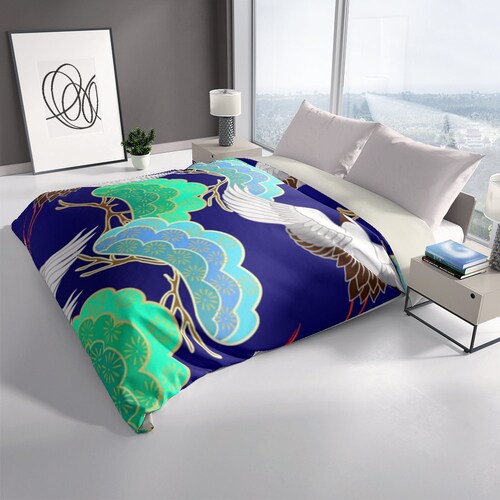 Japanese Pattern With Geometric Background Duvet Cover | Etsy