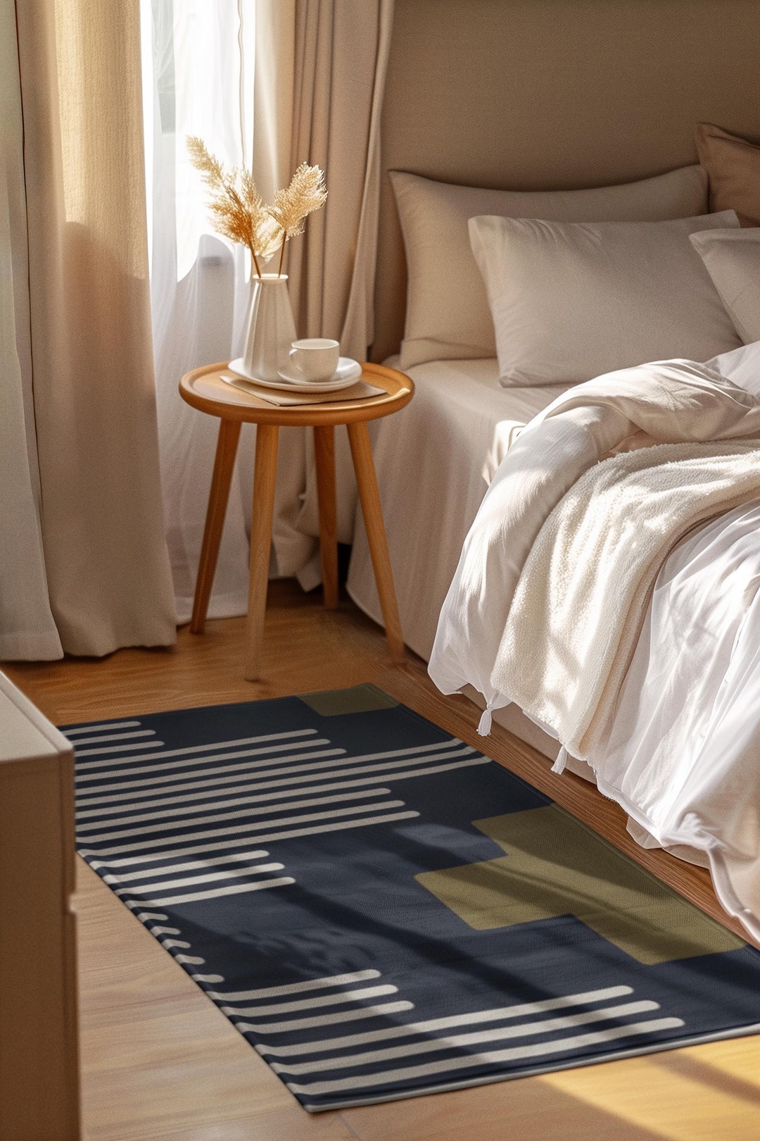 Navy and Olive Green Minimalist Southwestern Design Area Rug - Etsy