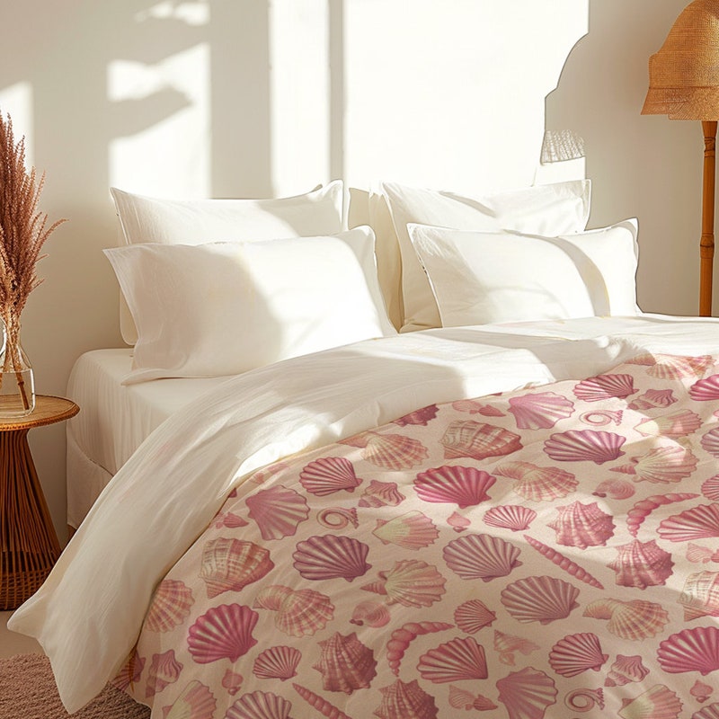 Seashell Bedding in Pink - Etsy UK