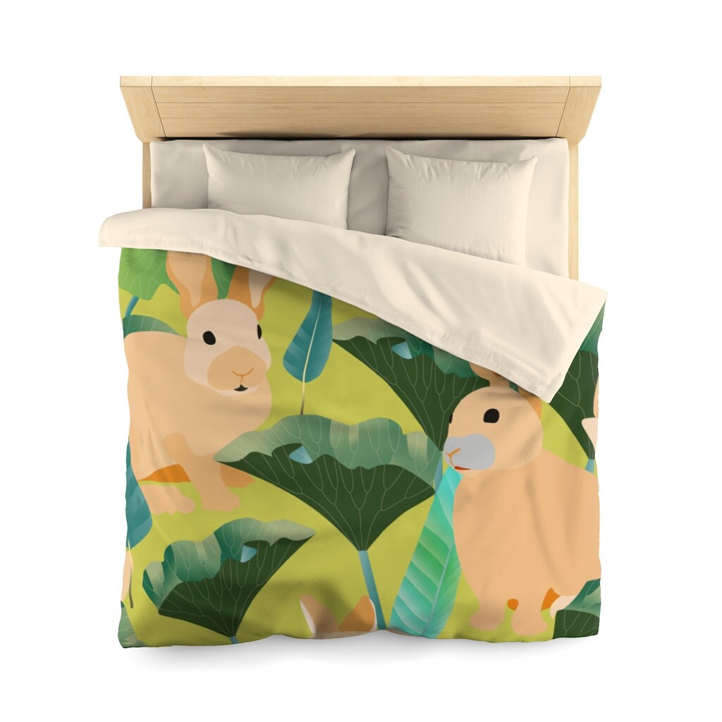 Fluffy White Rabbits Duvet Cover - Etsy UK