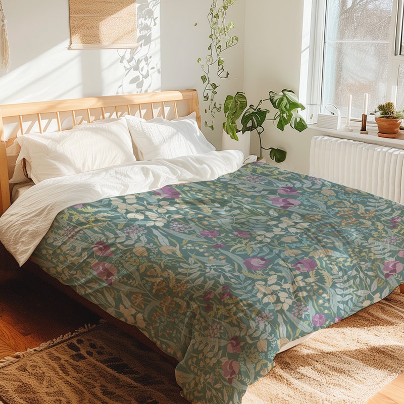 Sage and Lilac Bedding - Etsy