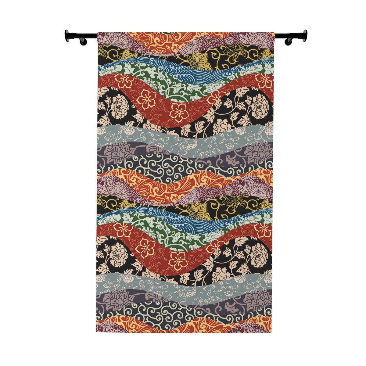 Japanese Traditional Style Fabric Patchwork Window Curtain 1 - Etsy