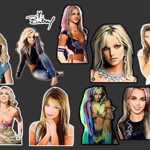 Britney Spears Stickers Set #9 | Freebritney Collection | 3" Stickers | Cartoon Britney Stickers ...
