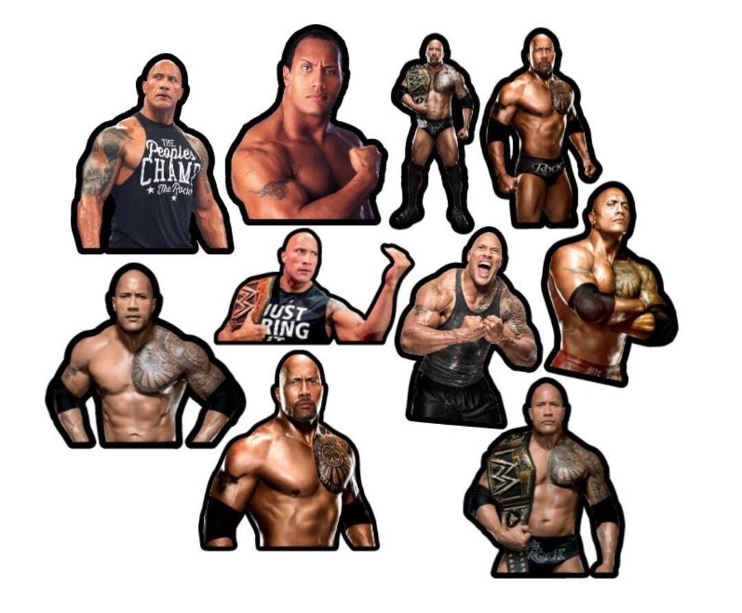 Dwayne the Rock Johnson 3 Sticker Set - Etsy