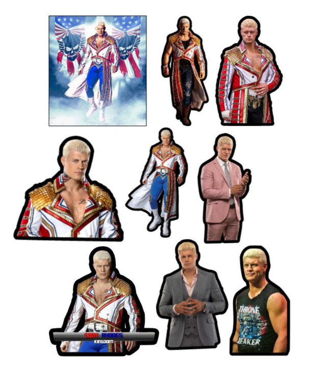 Wrestling Stickers, Cody Rhodes, WWE Fan Christmas Gift Stickers - Etsy