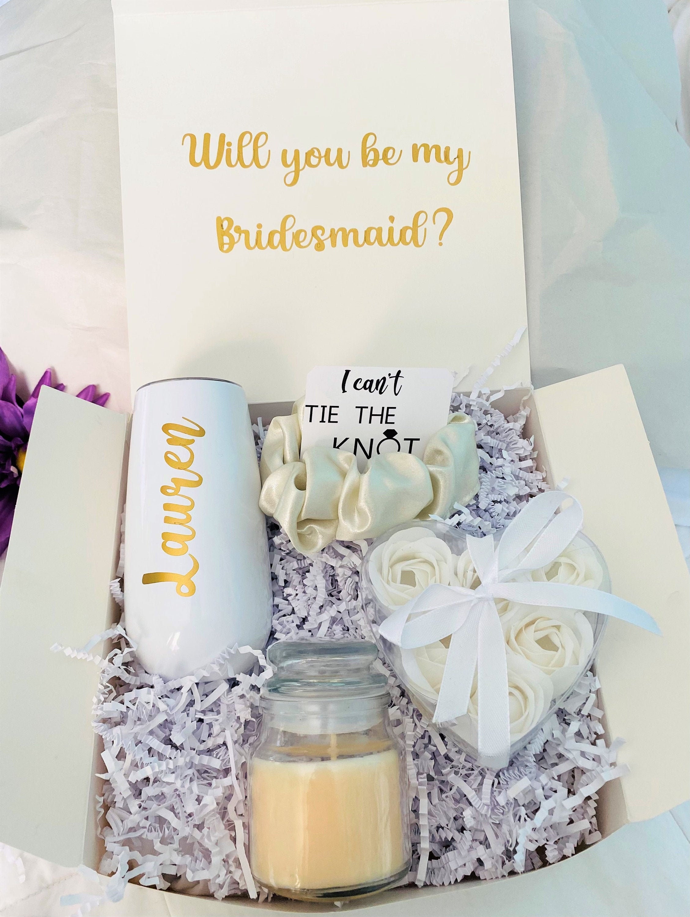Bridal Party Gift Box Bride Bridal Party Champagne Flute | Etsy