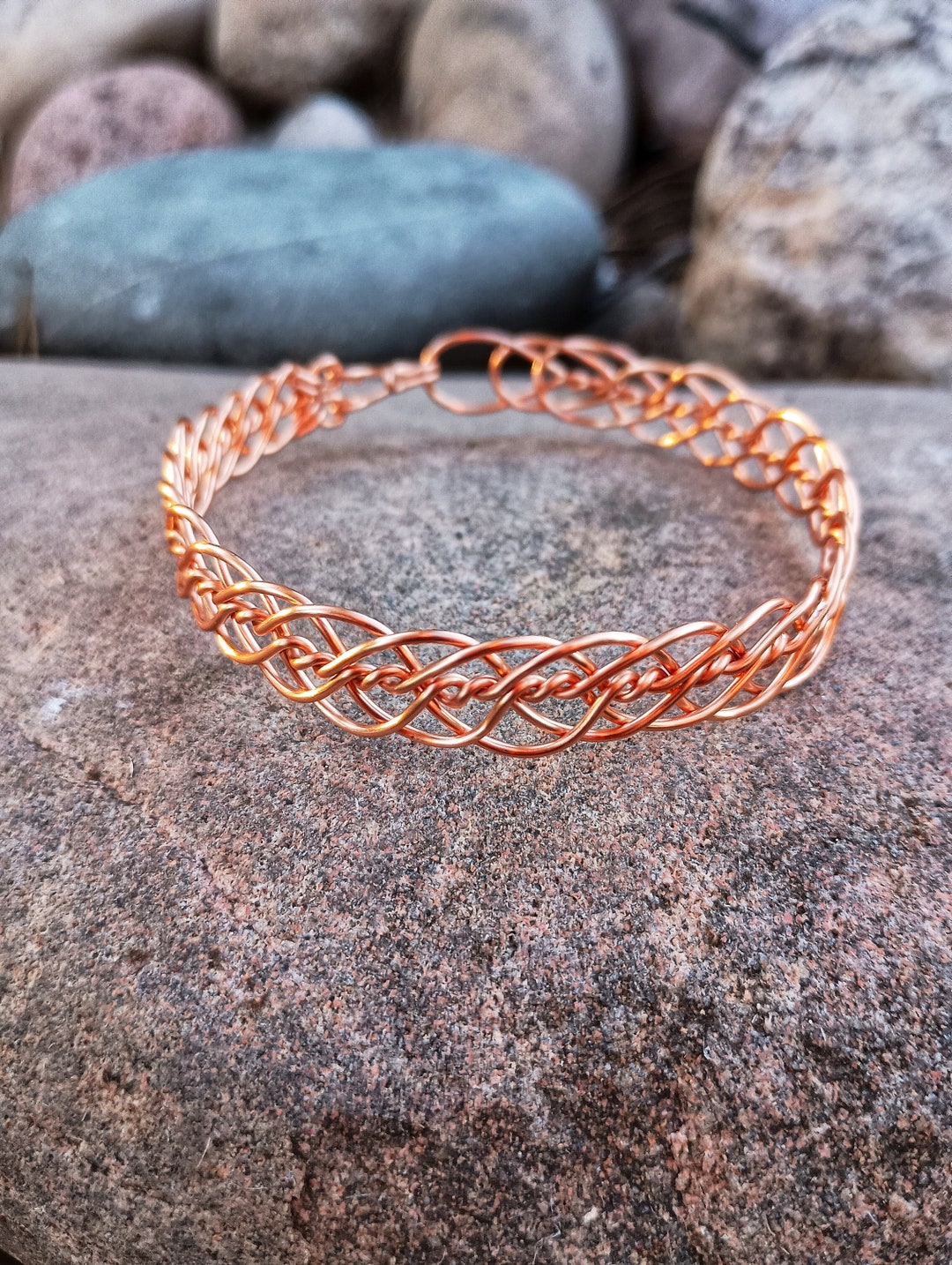 Handmade Twisted Braid Copper Bracelet #34 - Etsy
