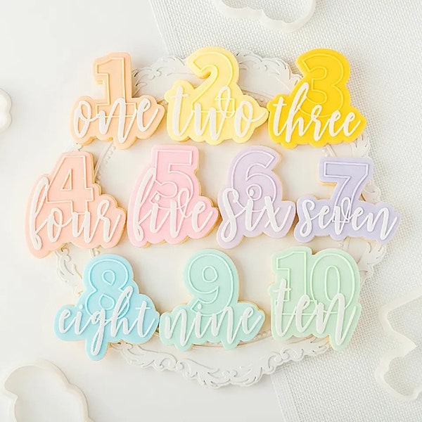 Number Cookies - Etsy