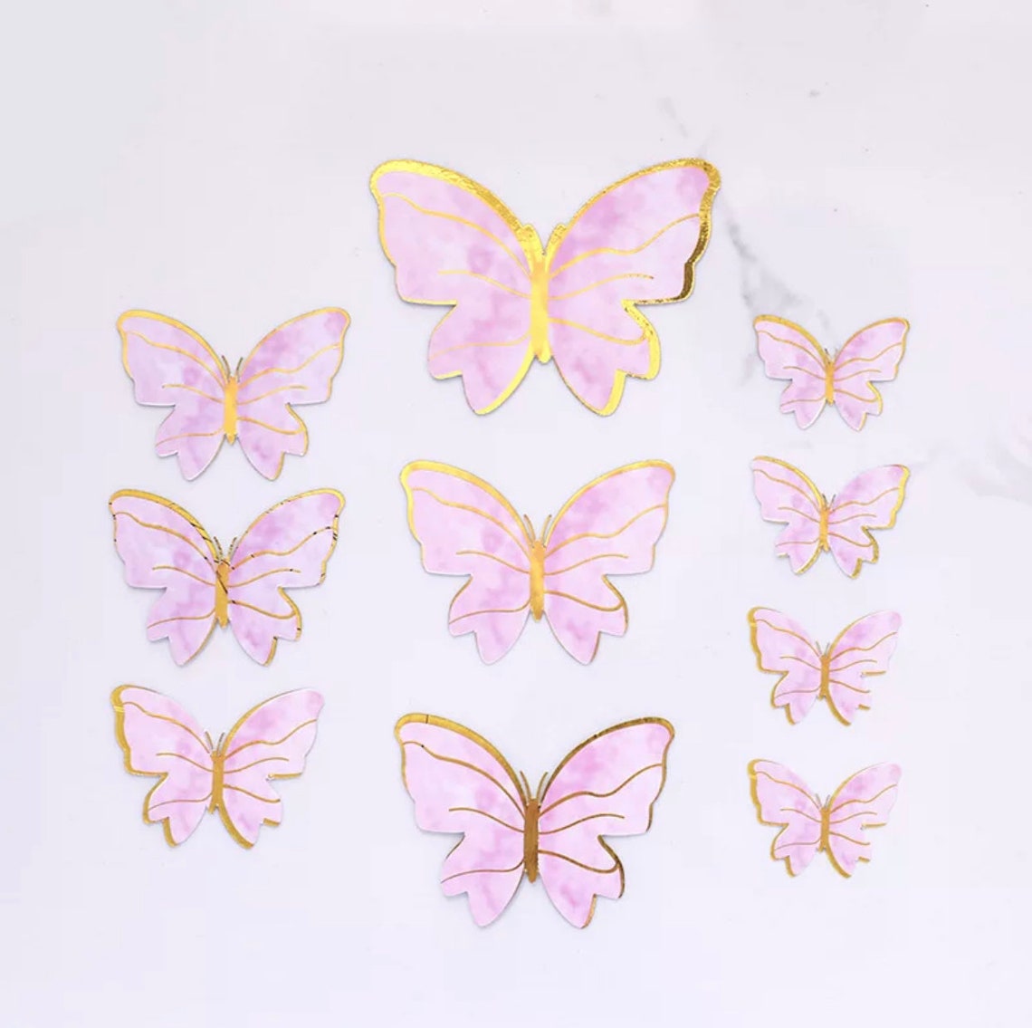 Nuevo topper de la torta de la mariposa rosa de la boda y | Etsy