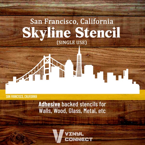 San Francisco Skyline Stencil - Etsy