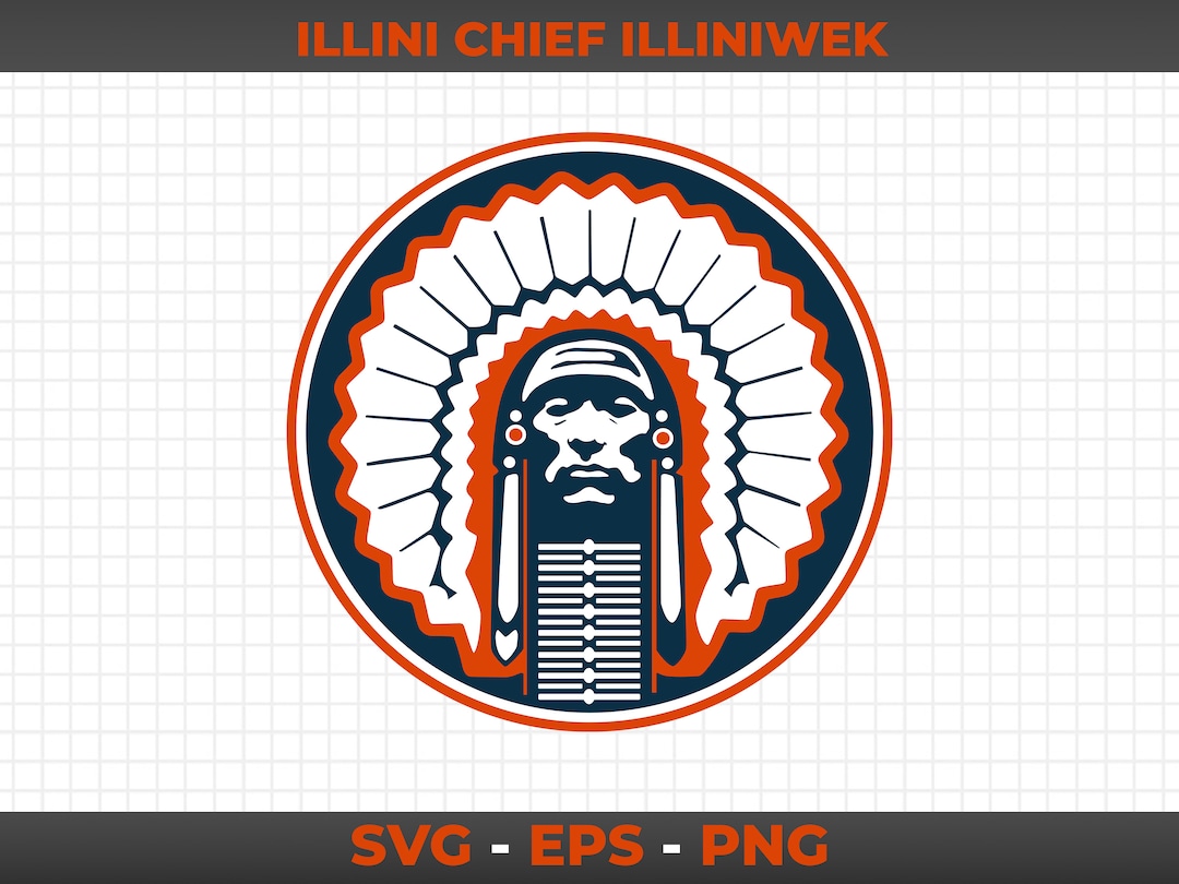 Illini Chief Illiniwek / Graphic, Clipart, SVG, EPS, PNG / Cut Files ...
