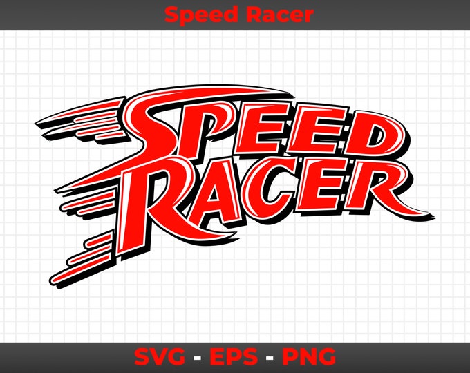Speed Racer Logo SVG PNG and JPG Format Yellow Red Logo - Etsy