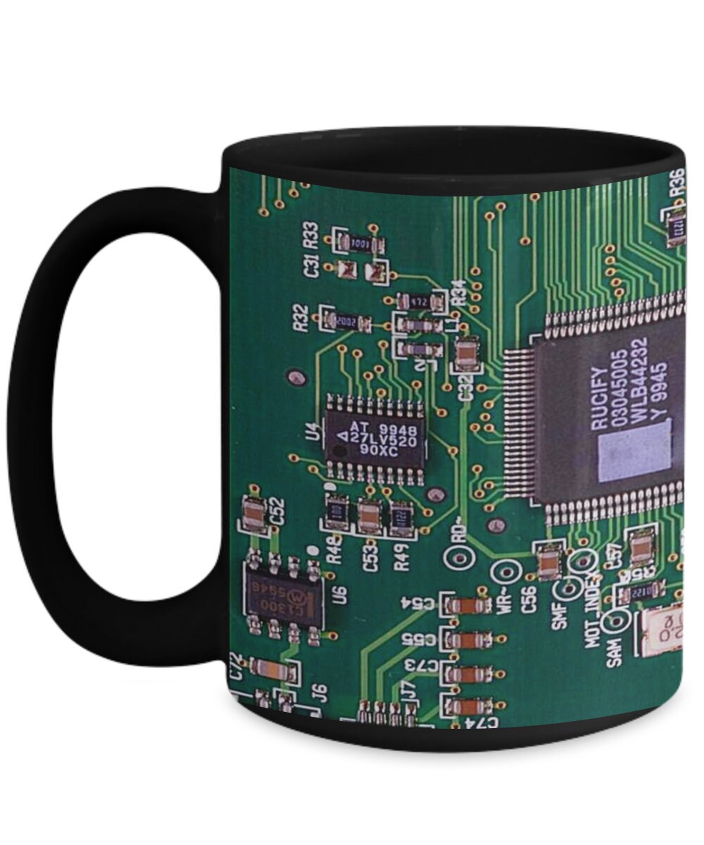 Computer Circuit Board Coffee Mug - Etsy