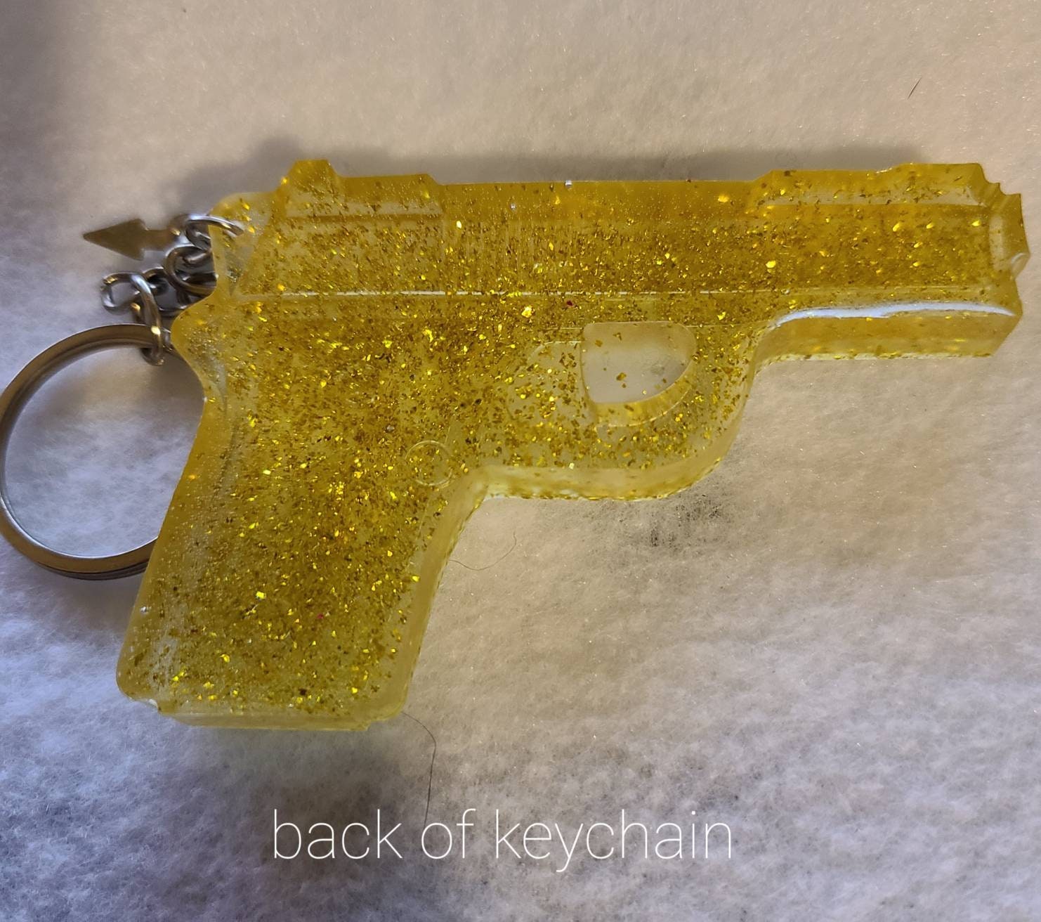 Handgun Epoxy Resin Glitter Gun Keychains - Etsy Australia