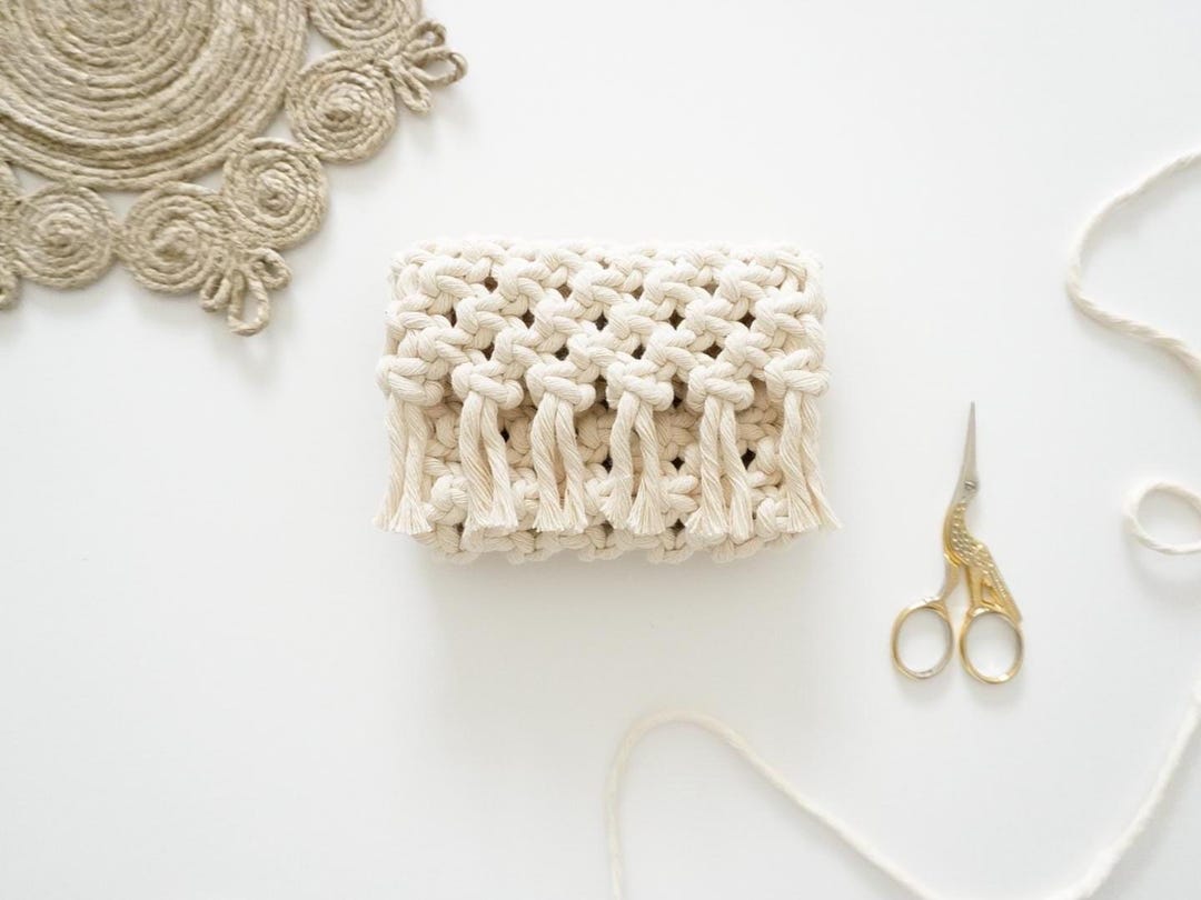 Eco Friendly Handmade Macrame Wallet, Mini Macrame Coin Purse - Etsy