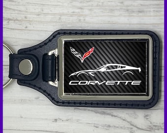 Personalized Corvette Key Chain - Etsy