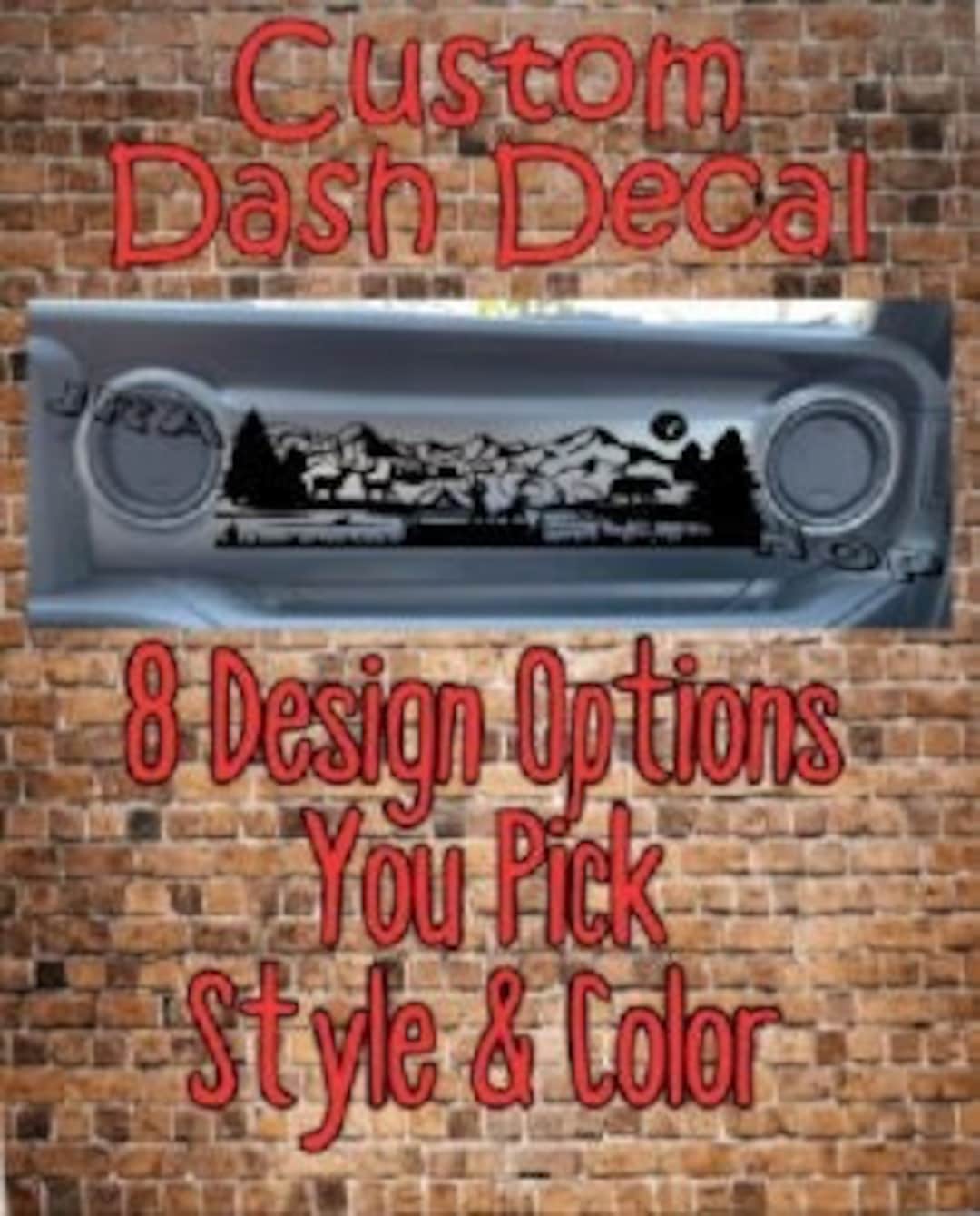 Dash Decal You Pick 8 Options Custom Dash Mural Decals Offroad 4x4 Yeti ...