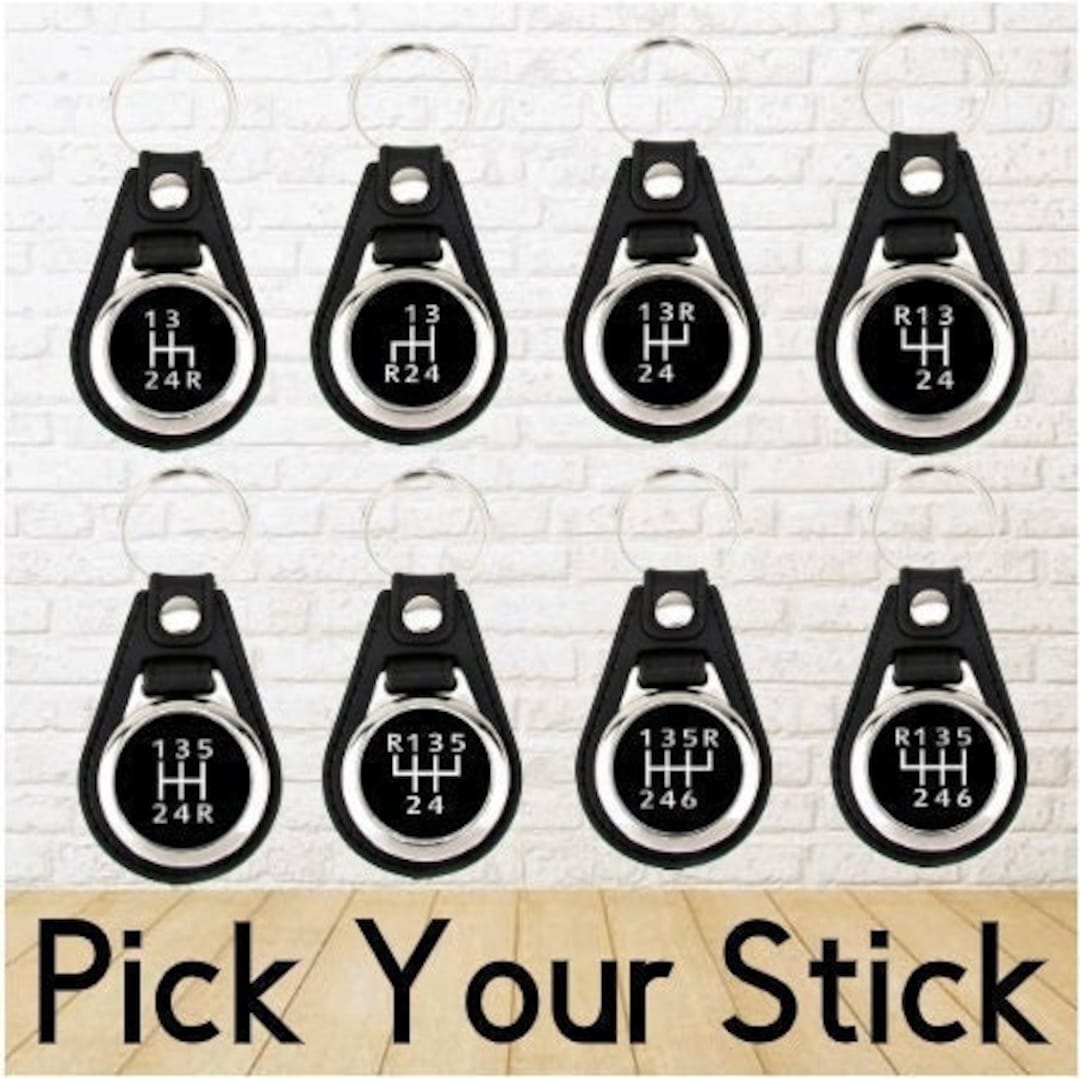Shifter Keychain Pick Your Stick Black Shifter Ball Style Single Sided ...
