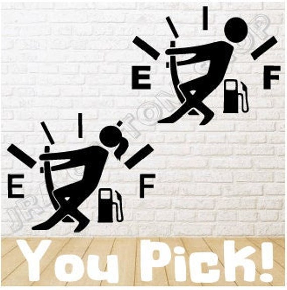 Funny Decal Gas Fuel Gauge Fuel Level Female Stick Figure Male - Etsy