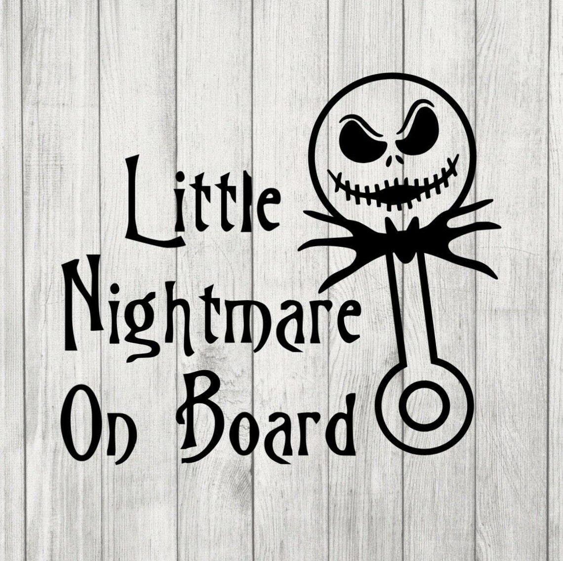 Vinyl Decal Little Nightmare on Board NMBC Style Decal Car - Etsy