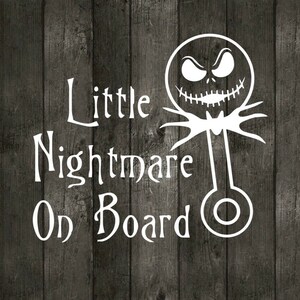 Vinyl Decal Little Nightmare on Board NMBC Style Decal Car - Etsy