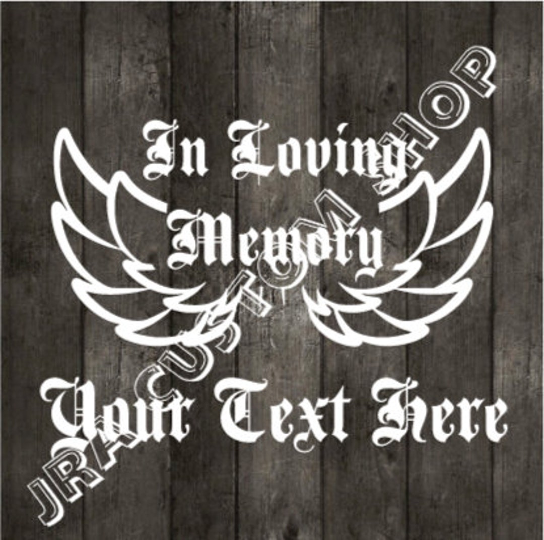 Vinyl Decal in Loving Memory Personalized Vinyl Decal Car Truck Van SUV ...