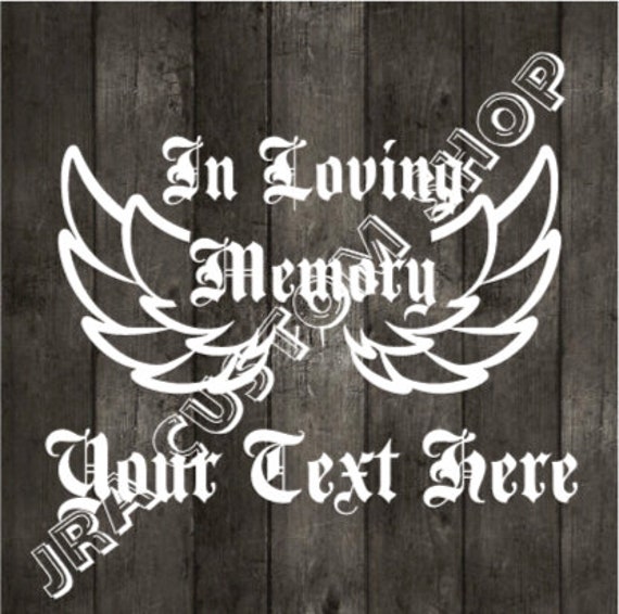 Vinyl Decal in Loving Memory Personalized Vinyl Decal Car - Etsy