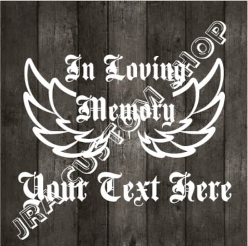 Vinyl Decal in Loving Memory Personalized Vinyl Decal Car - Etsy