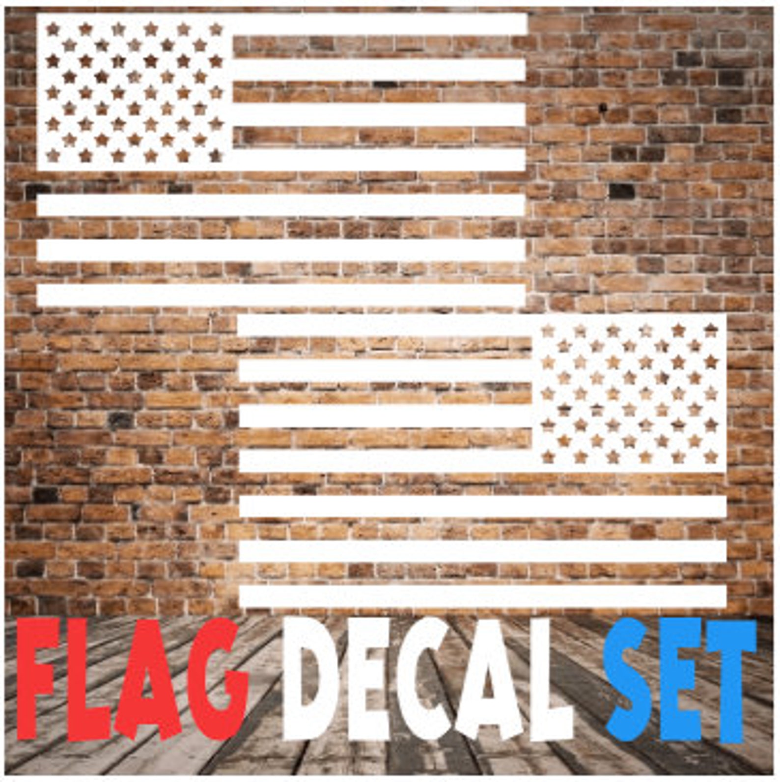 Fender Flag Decal United States of America Flag Vinyl Decal Military ...