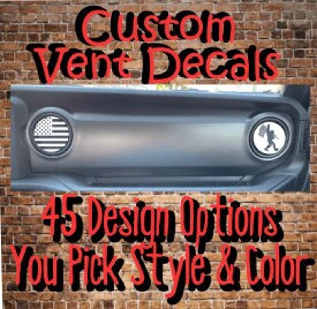 Vent Decal Set Mix & Match 6 Custom Ac Heat Vent Decals 45 Design ...