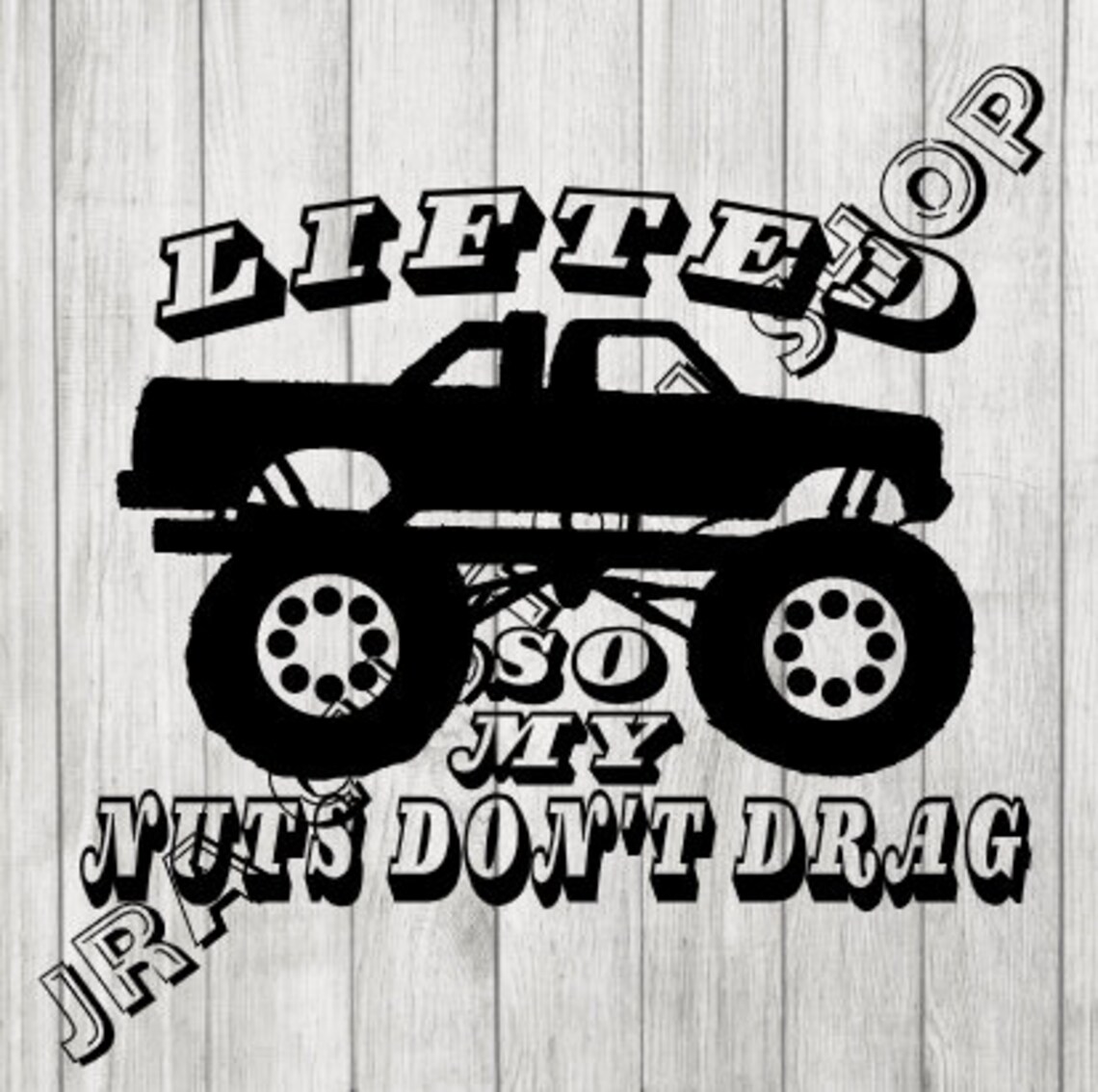 Funny Decal Lifted so My Nuts Don't Drag - Etsy