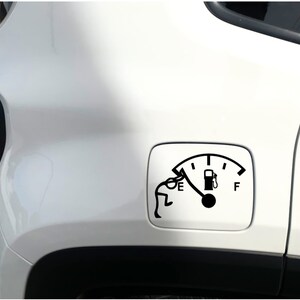 Funny Decal Fuel Gas Gauge Female Stick Figure Male Stick Figure Vinyl ...