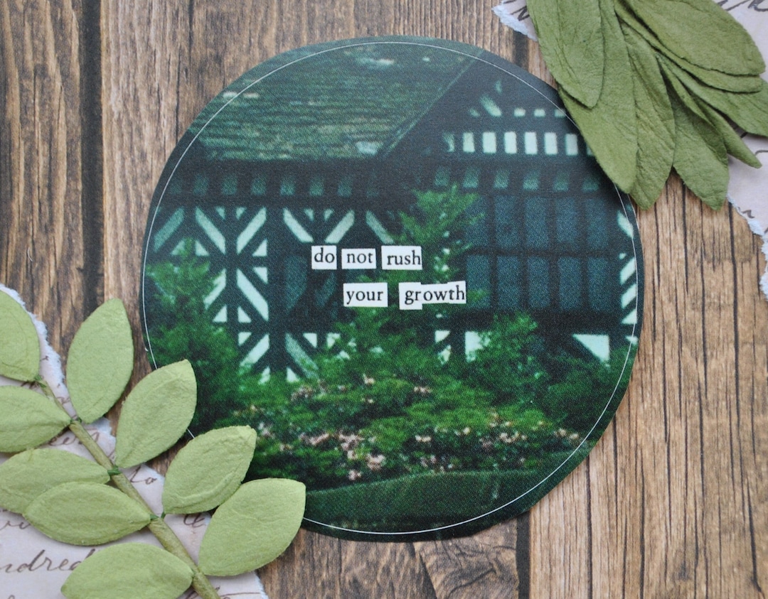 Do Not Rush Your Growth, 3" Sticker, Circle Sticker, Matte Sticker ...