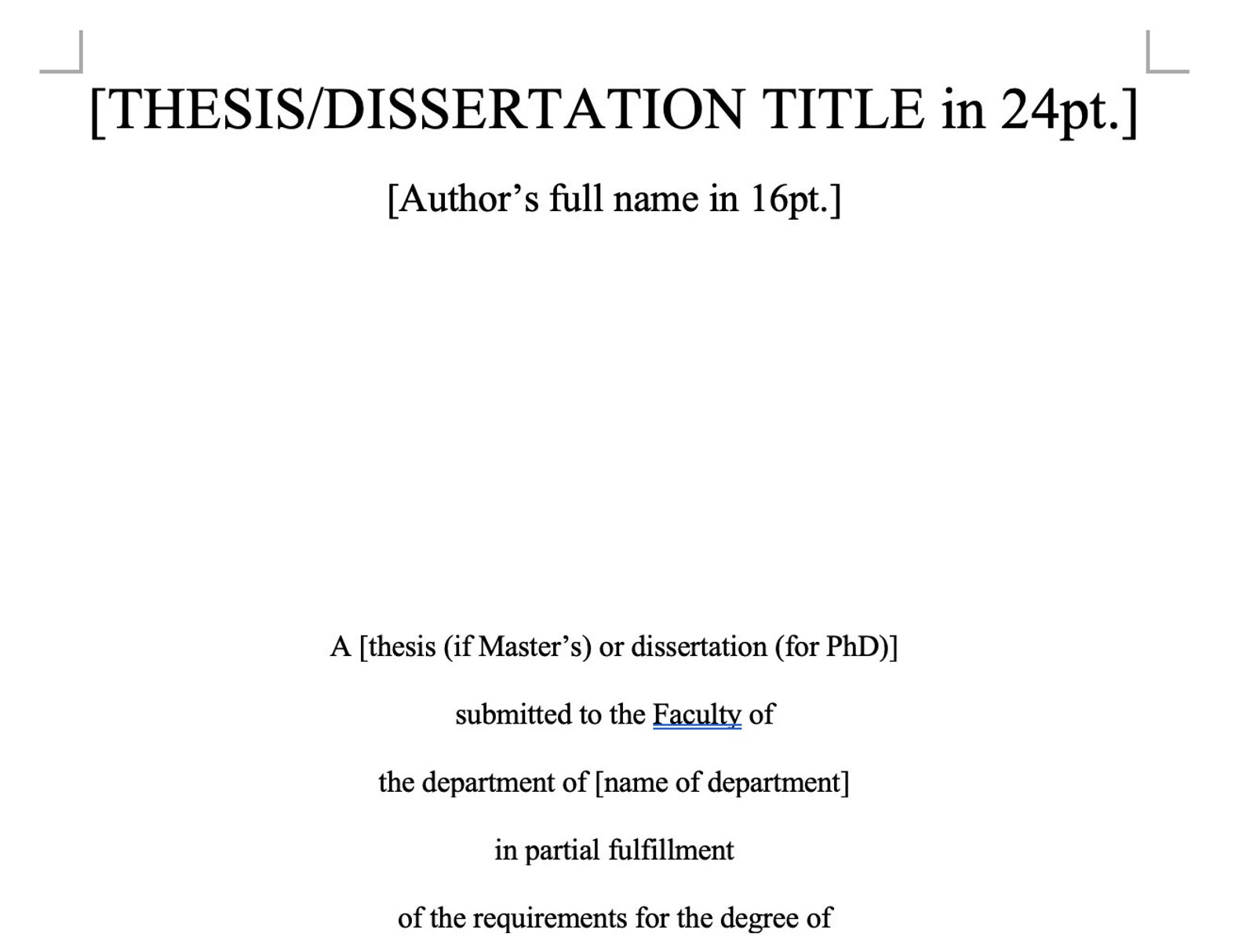 Dissertation Template (MS Word) - Etsy