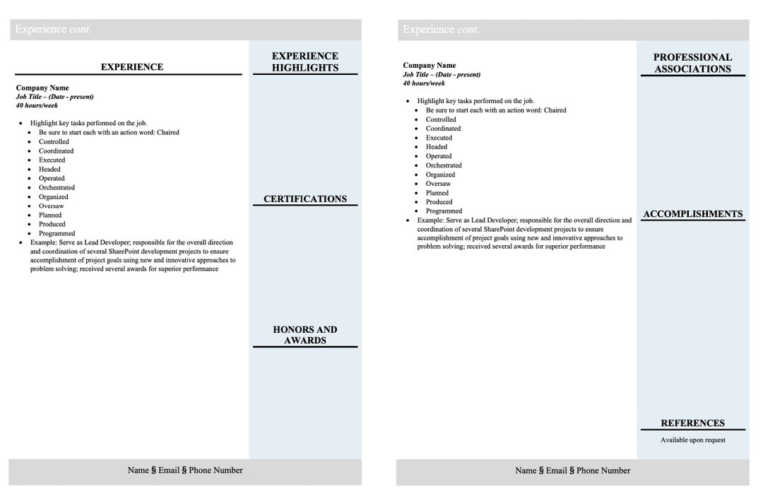 Federal Resume Template - Etsy