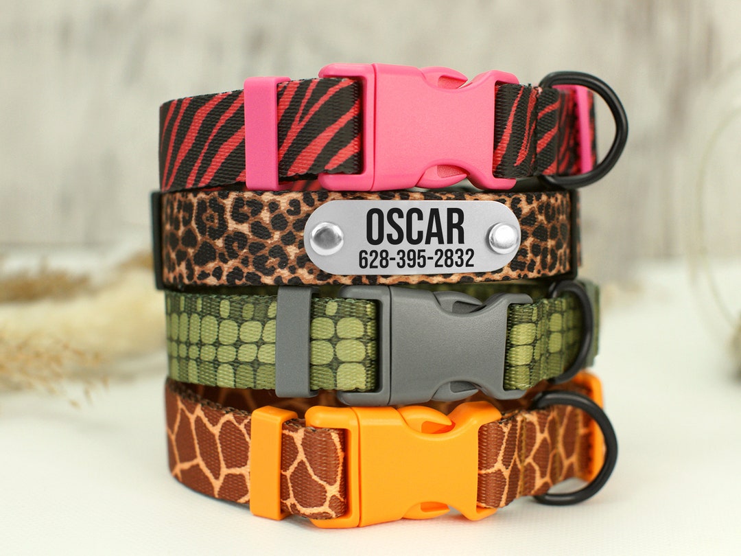 Personalized Dog Collar With Different Animal Patterns, Cute Soft Dog ...