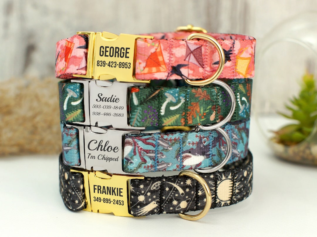 Custom Dog Collar - 4 Different Pattern, Cute Dog Collar for Girl Boy ...