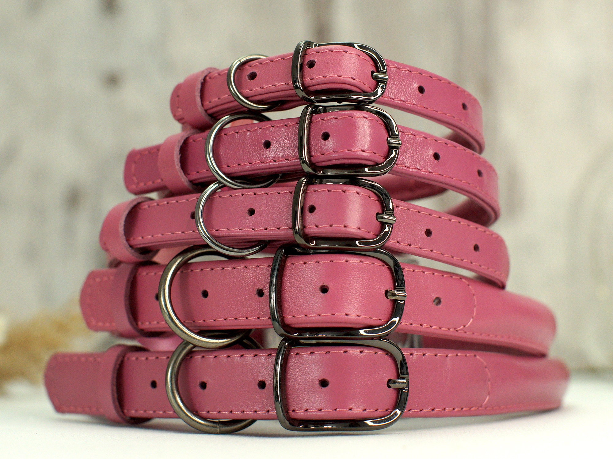 Custom Rolled Dog Collar With Name Tag, Personalized Rope Dog Collar ...