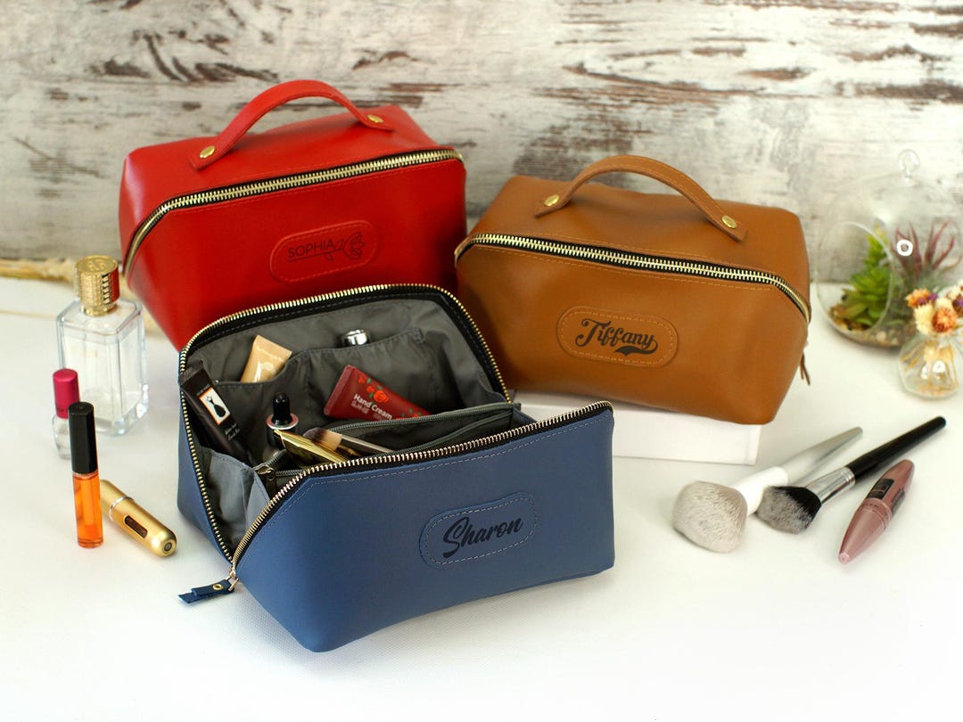 Custom Leather Dopp Kit for Men, Personalized Toiletry Bag, Travel ...