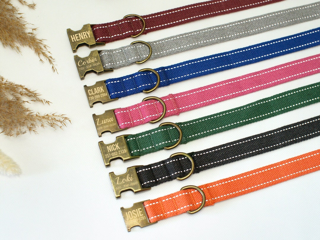 Glow in the Dark Dog Collars, Durable Dog Collar With Laser Engrave ...